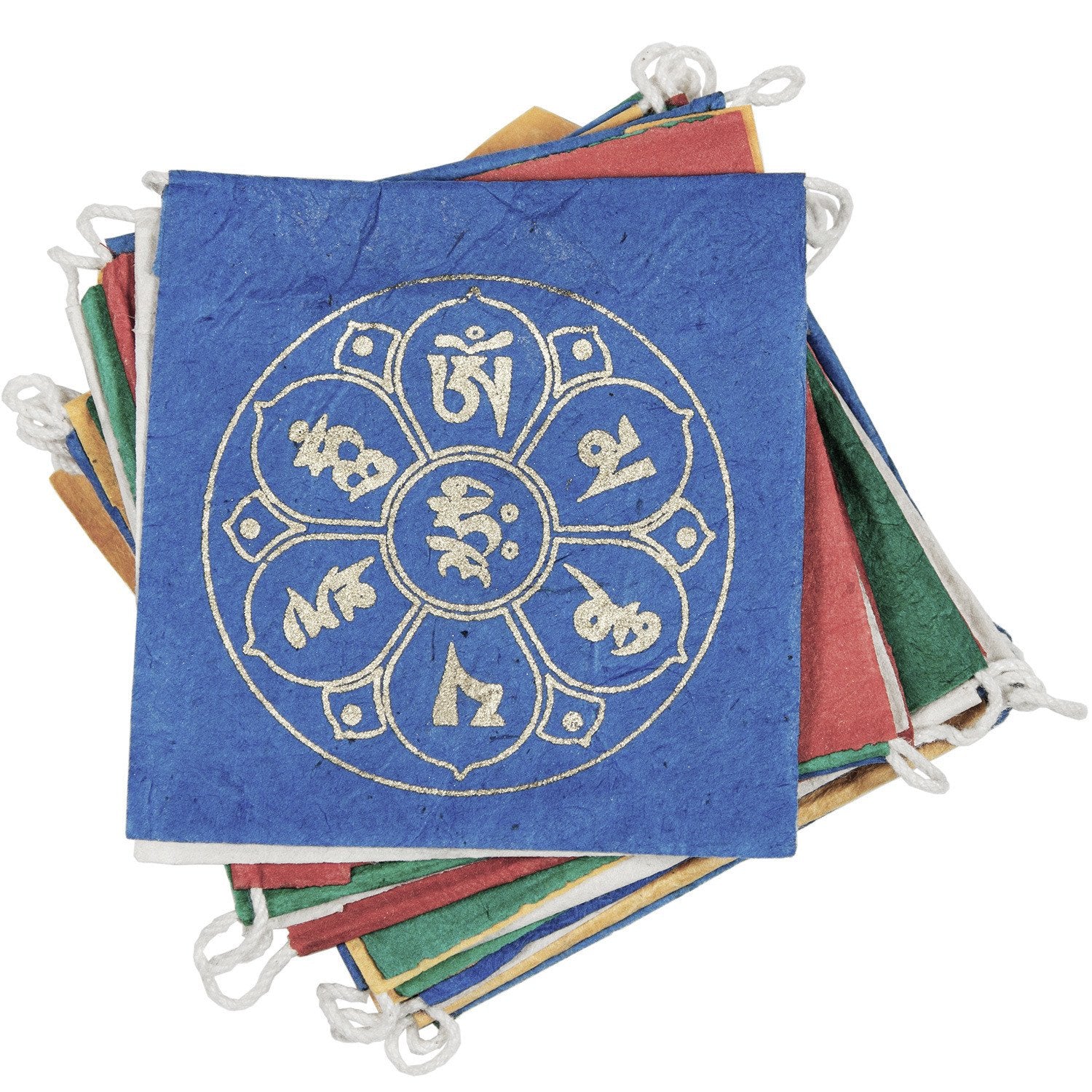 Paper Prayer Flag Om Lotus 8 ft. long - Tibet Collection – Hipimi