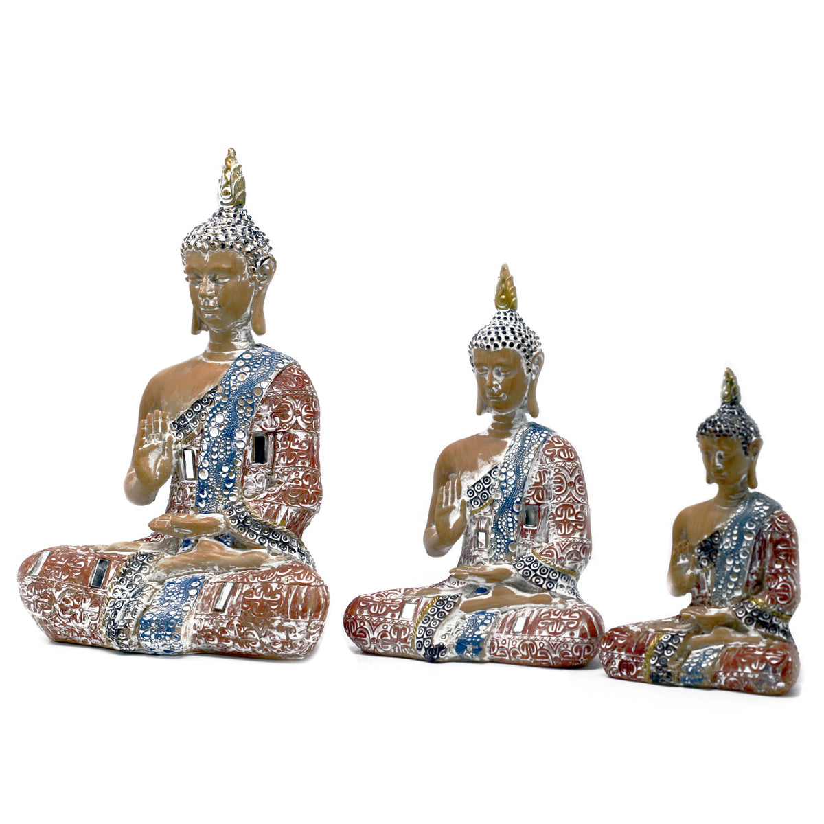 Thai Buddha - Protection - Terraccotta & Sky Blue – Hipimi