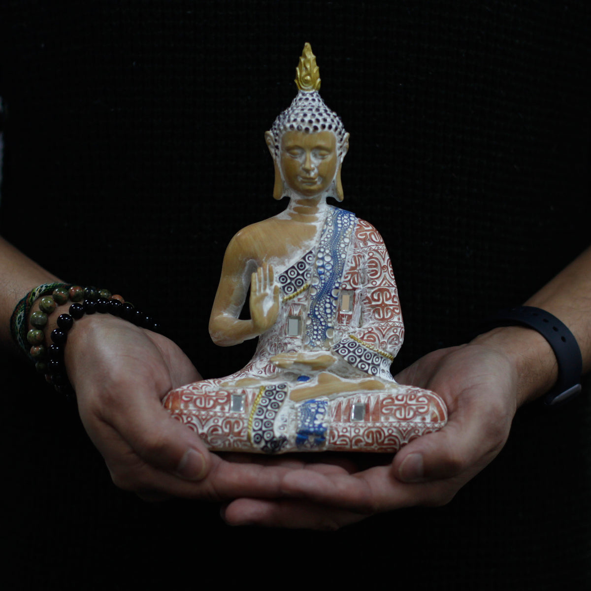 Thai Buddha - Protection - Terraccotta & Sky Blue – Hipimi