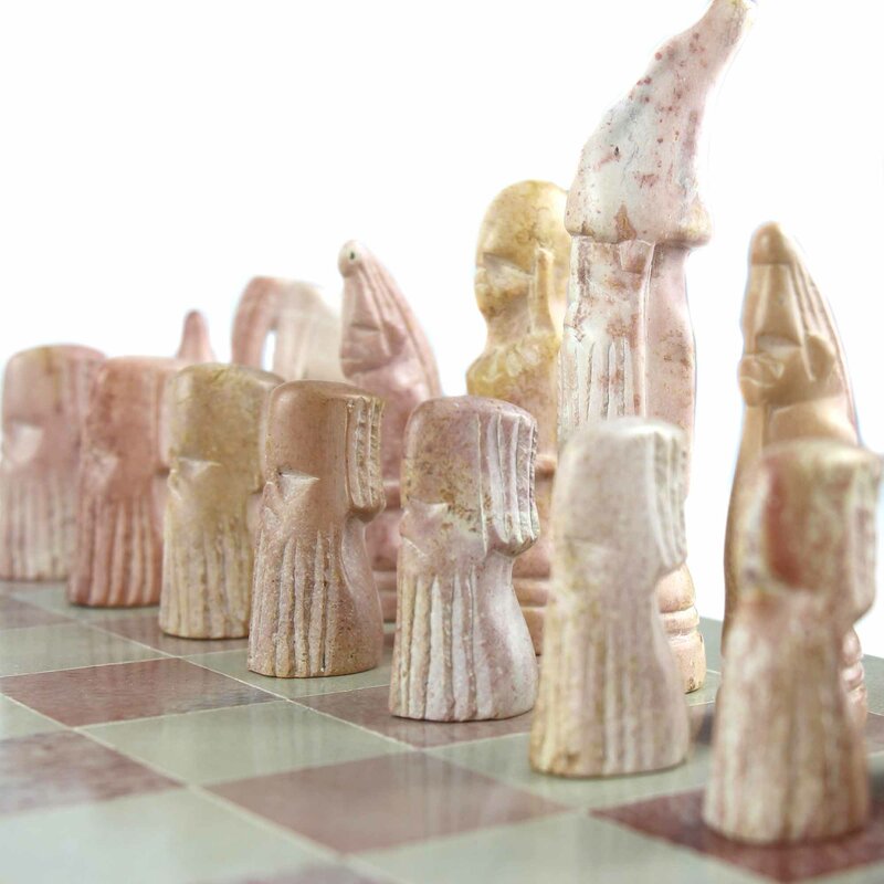 HAND CARVED SOAPSTONE MAASAI CHESS SET - 14" BOARD – Hipimi